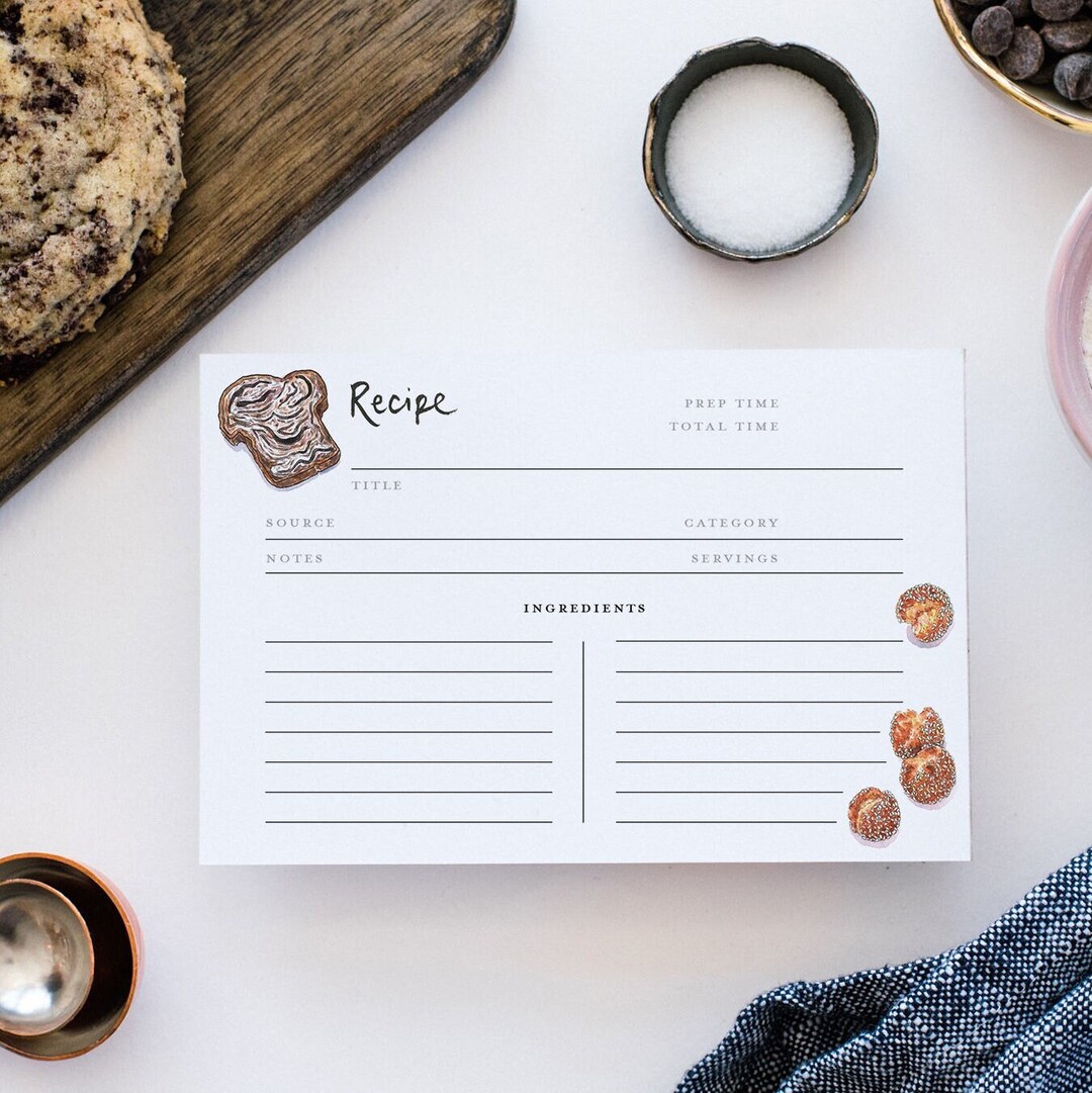 Everyday Baking - Recipe Card Book - Etsy