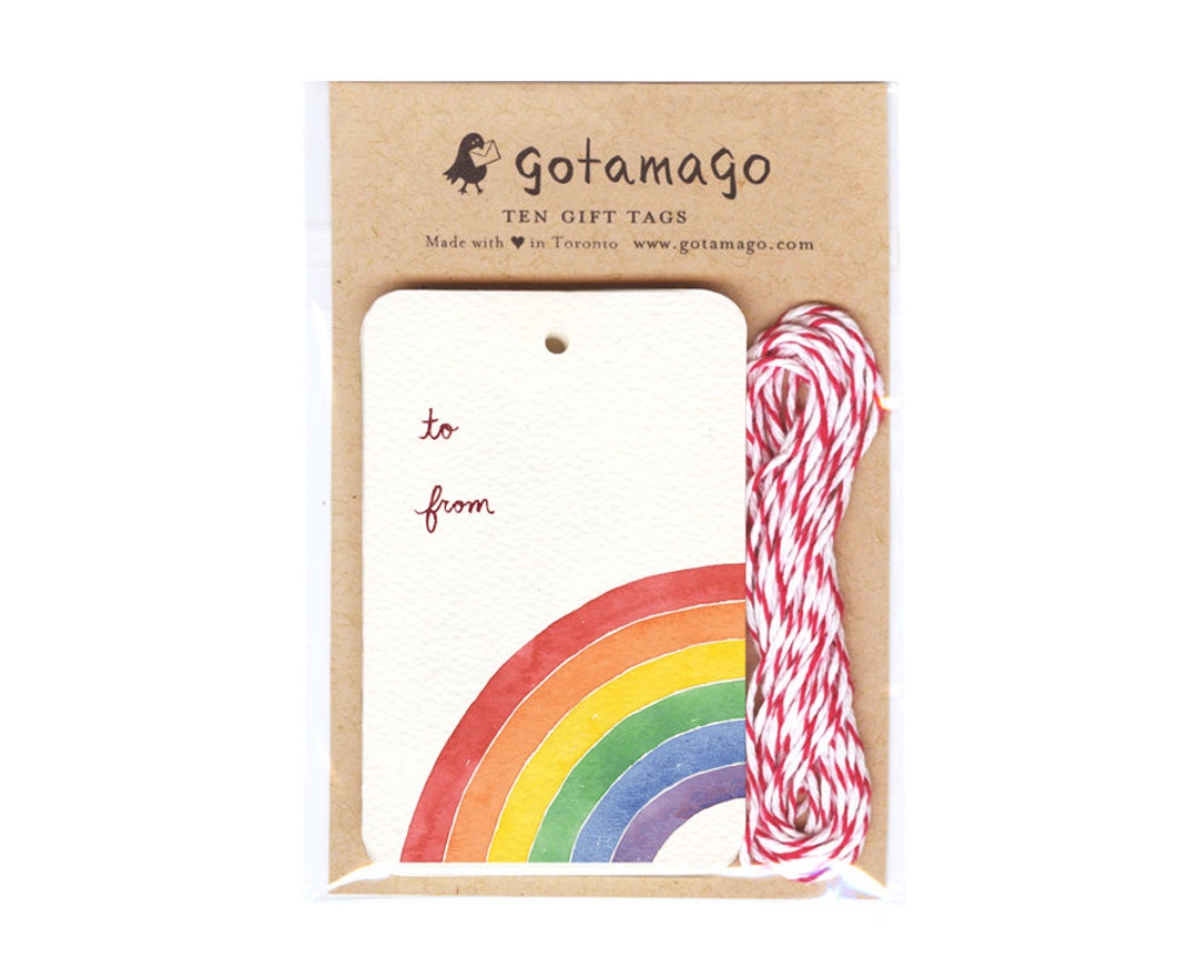 Rainbow Gift Tags, Set of 10 - Etsy