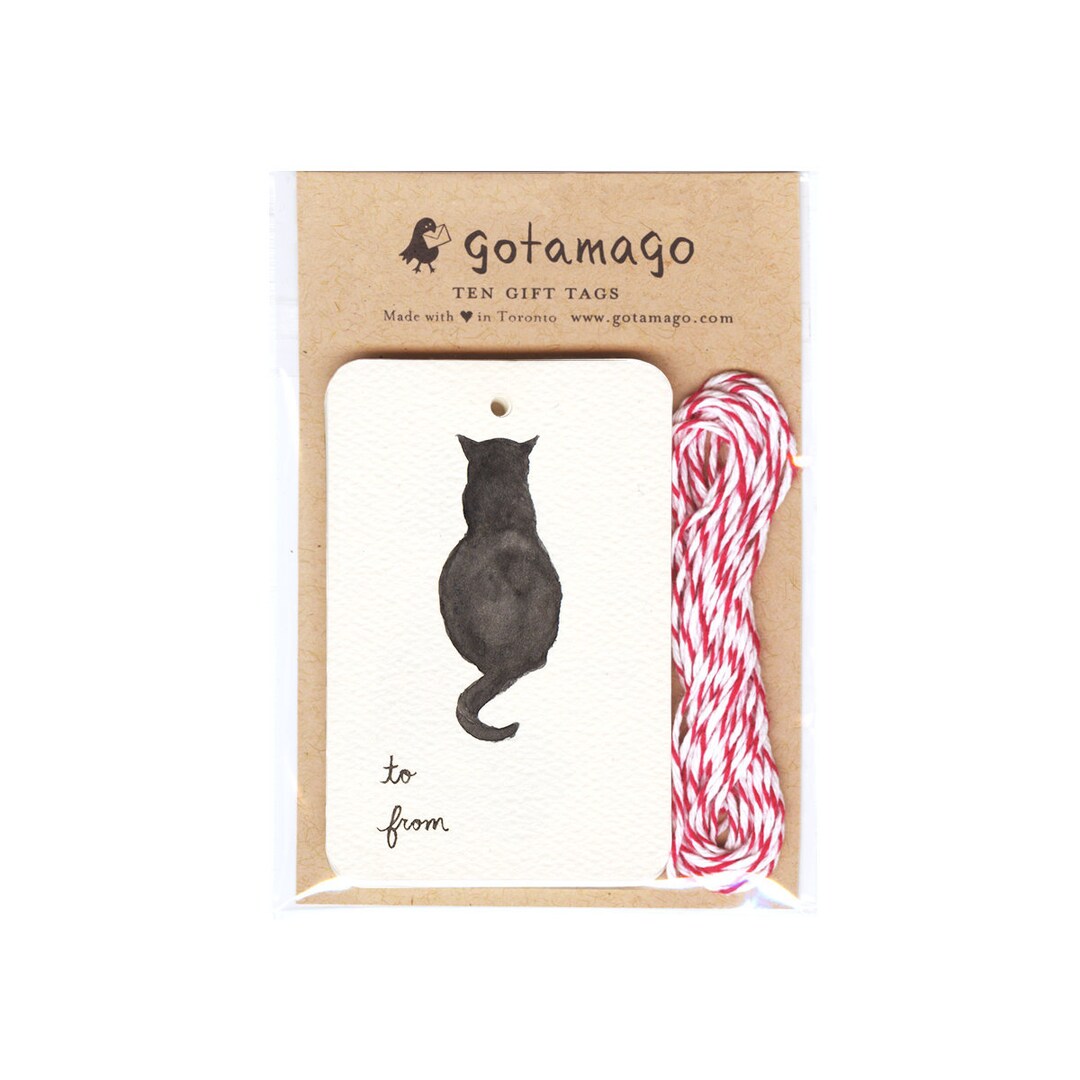 Black Cat Gift Tags, Set of 10 - Etsy