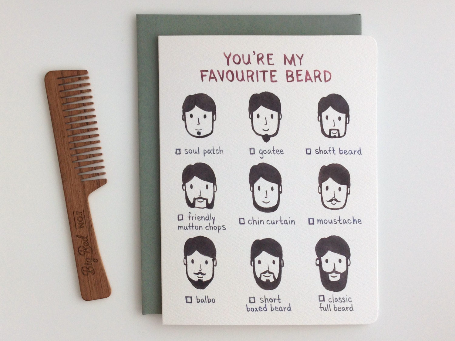 Favourite Beard Card | Etsy