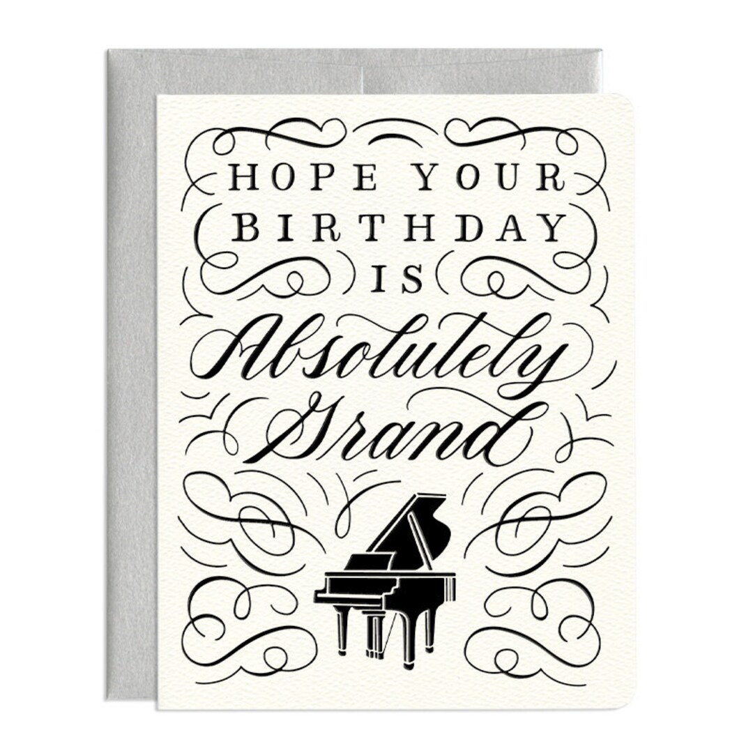 Grand Birthday - Letterpress Card - Etsy