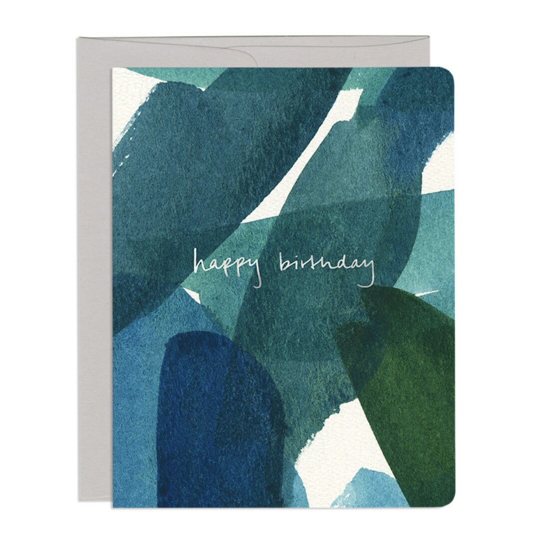 Blue in Green Birthday Card - Etsy