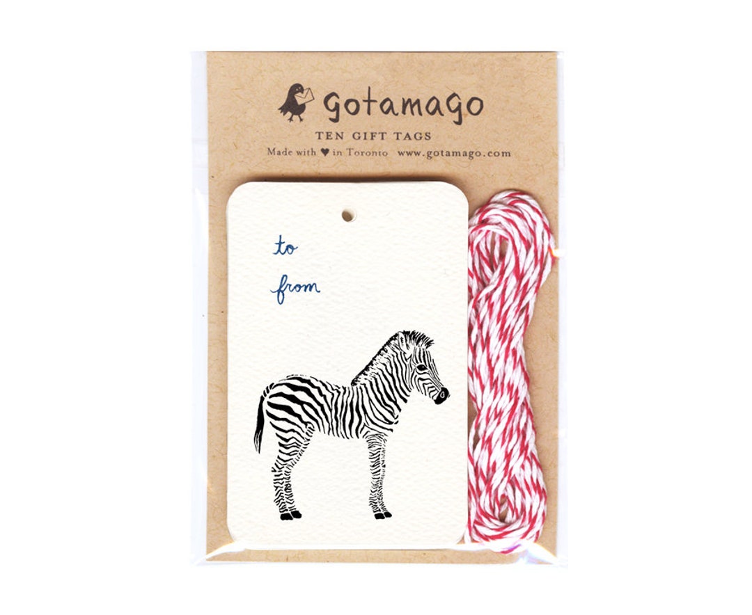 Zebra Gift Tags, Set of 10 - Etsy