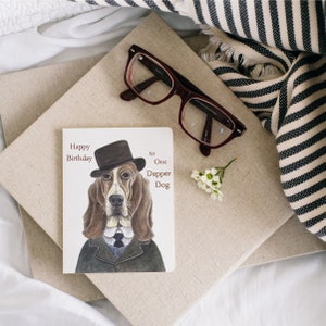 Dapper Dog Birthday Card - Etsy