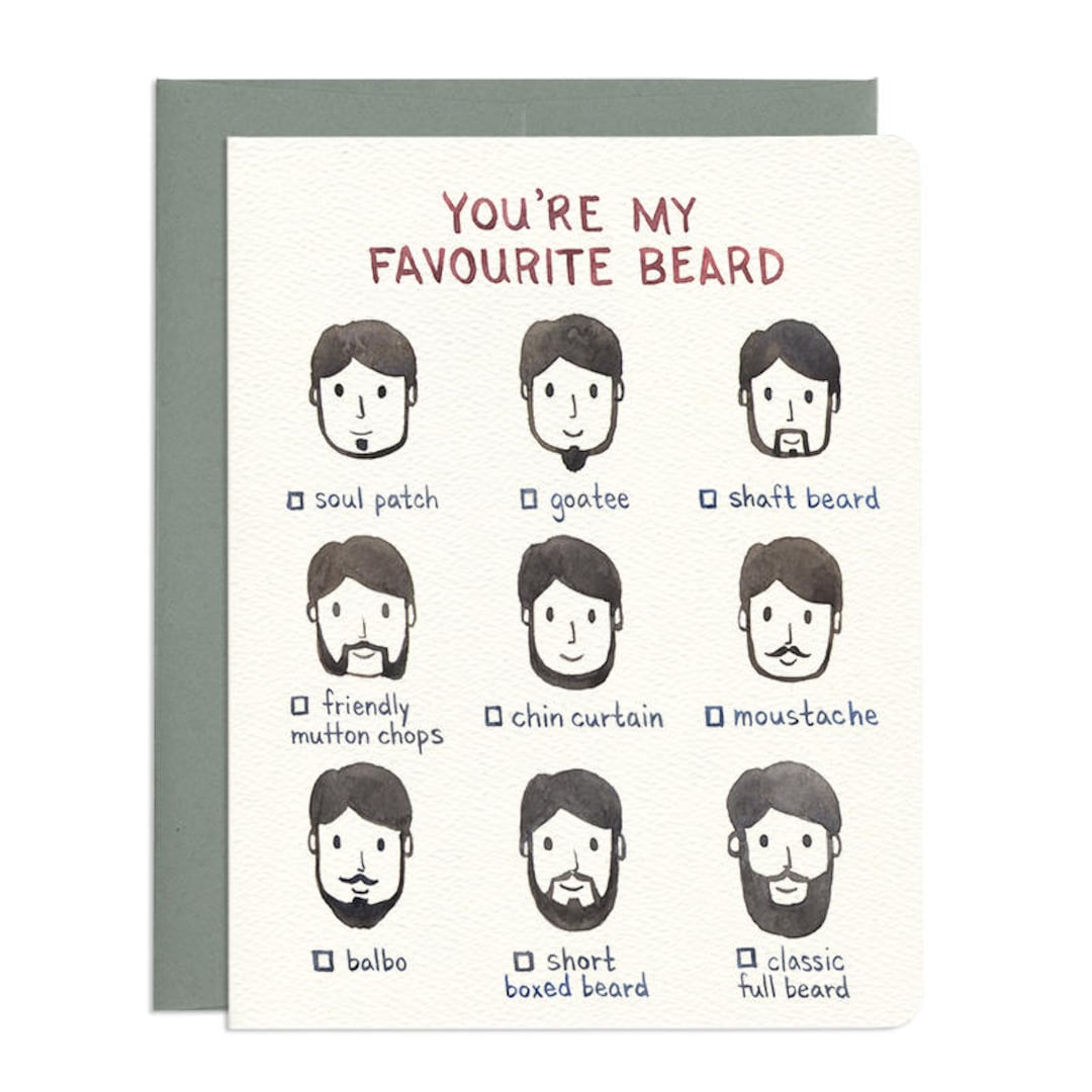 Favourite Beard Card - Etsy