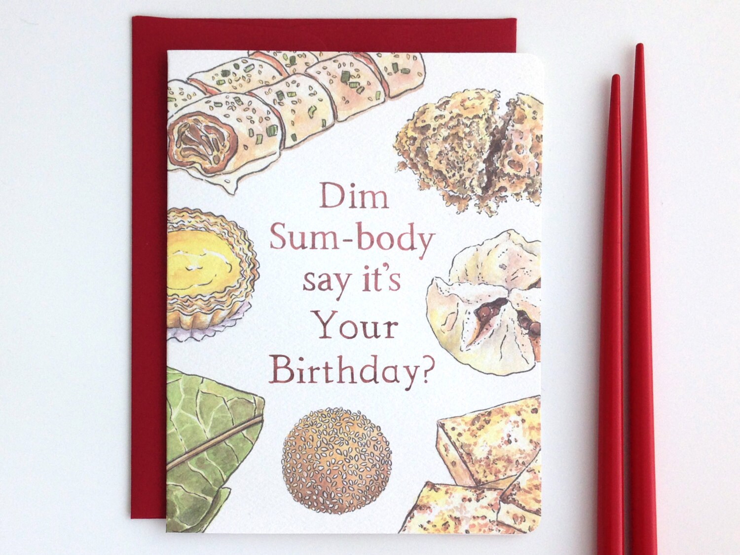 Dim Sum Birthday Card - Etsy