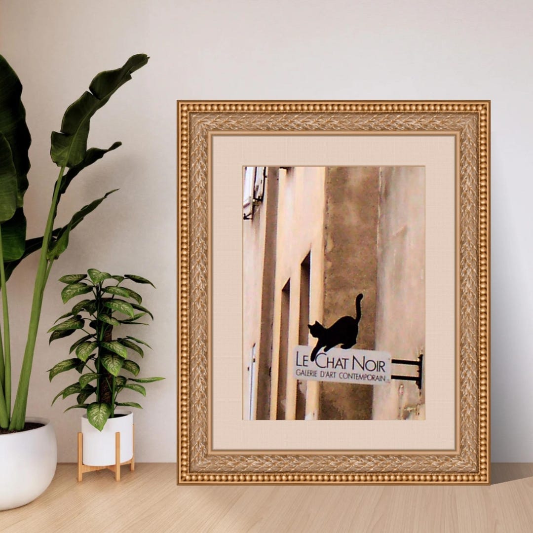 Printable Prints Abstract Le Chat Noir Print, Modern Cat Art (digital ...