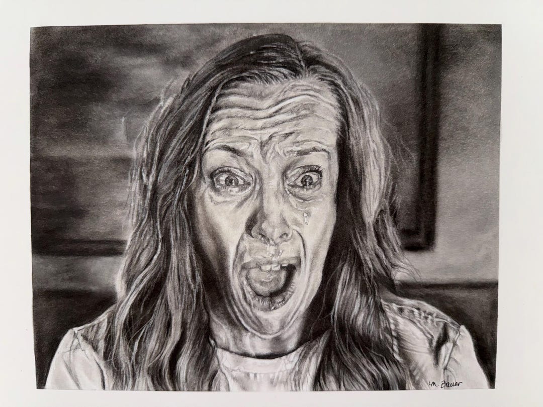 Hand Drawn Portrait of Toni Collette in the 2018 Horror Movie ...