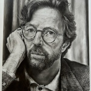 Hand Drawn Portrait of Eric Clapton - Etsy
