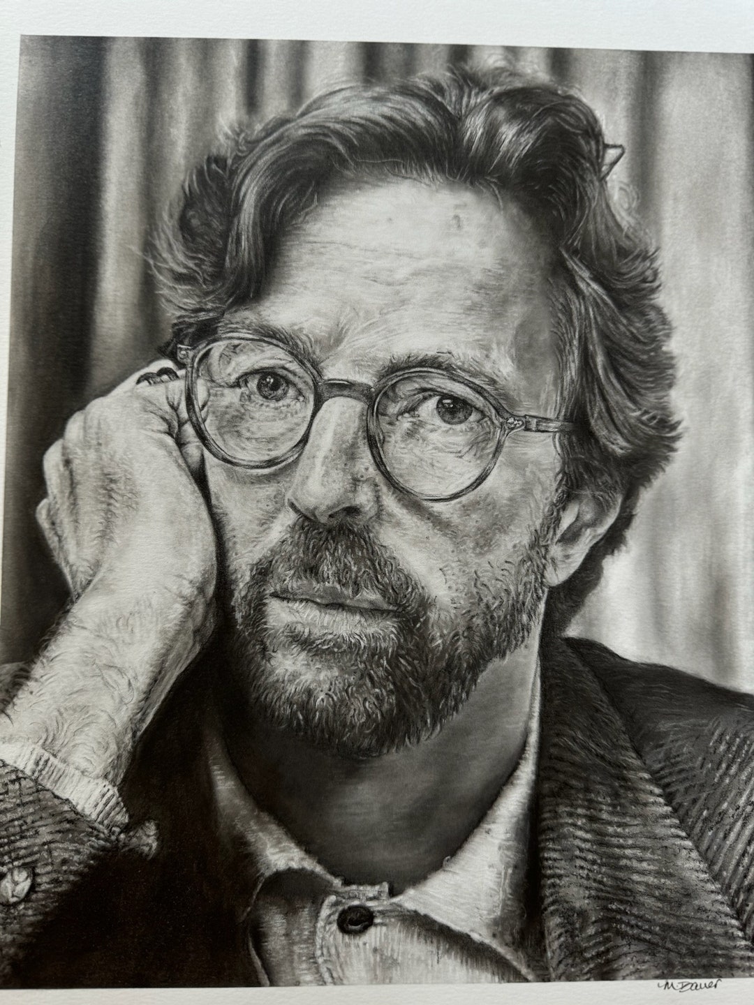 Hand Drawn Portrait of Eric Clapton - Etsy