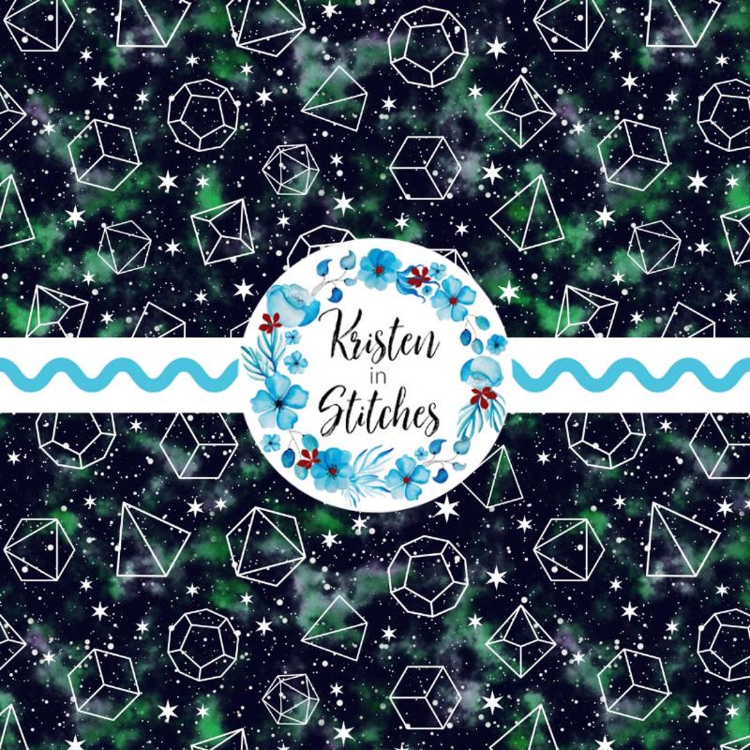 Polyhedral Space Dice Seamless Pattern, PNG Digital File, DIY Printable ...
