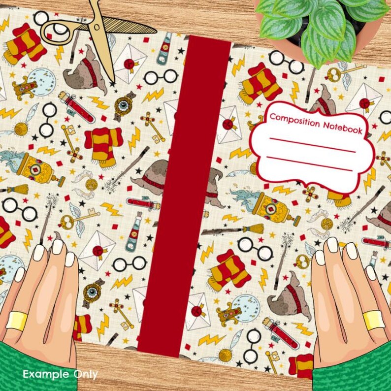 Composition Notebook Cover, Printable Resizable PNG, Back to School ...