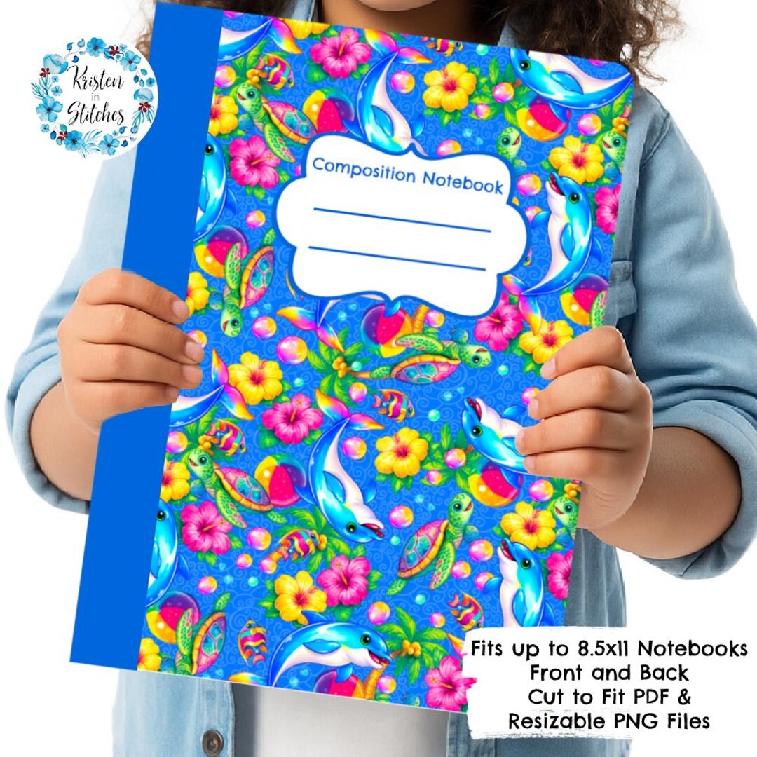 Composition Notebook Cover, Printable Resizable PNG, Back to School ...