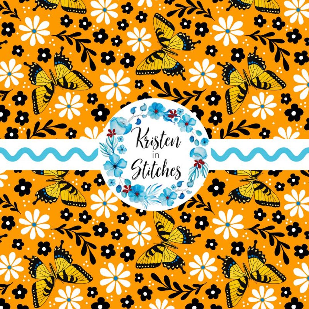 Tiger Swallowtail Butterflies Seamless Pattern, PNG Digital File, DIY ...