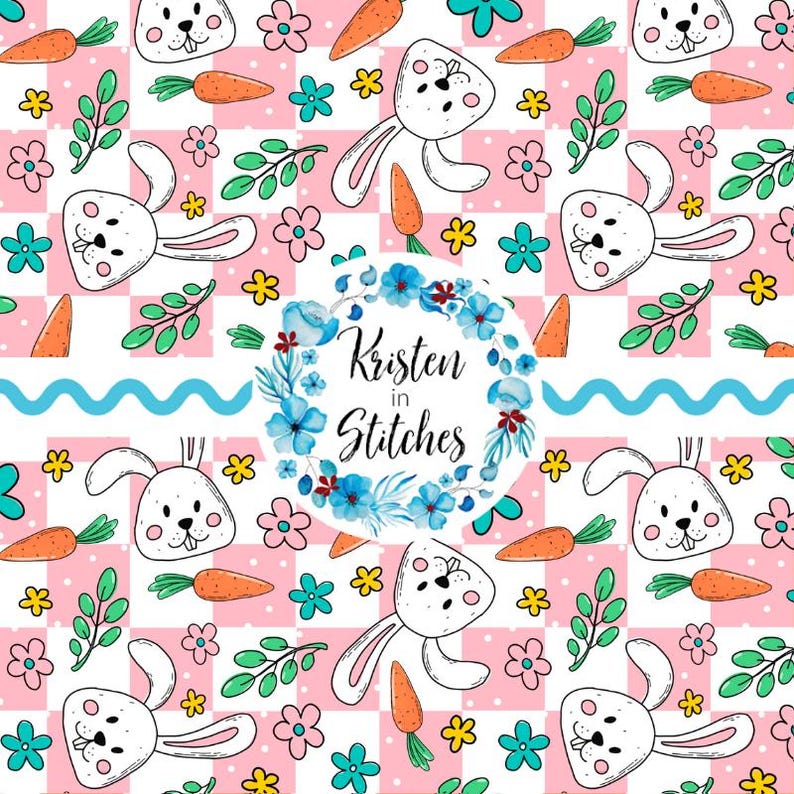Spring Bunny Faces Seamless Pattern, PNG Digital File, DIY Printable ...