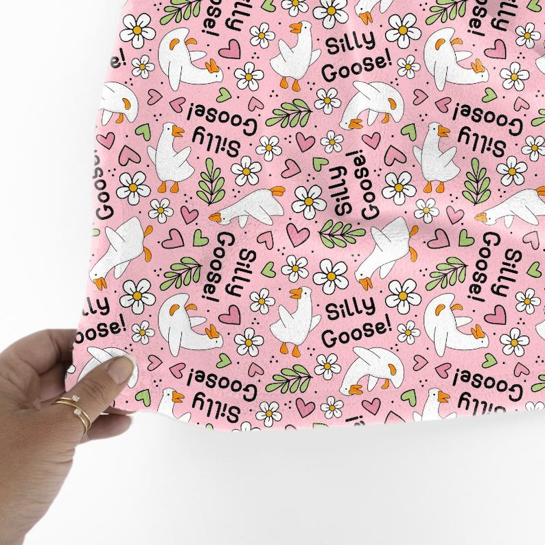 Silly Goose Floral Seamless Pattern, Digital PNG File, DIY Printable ...