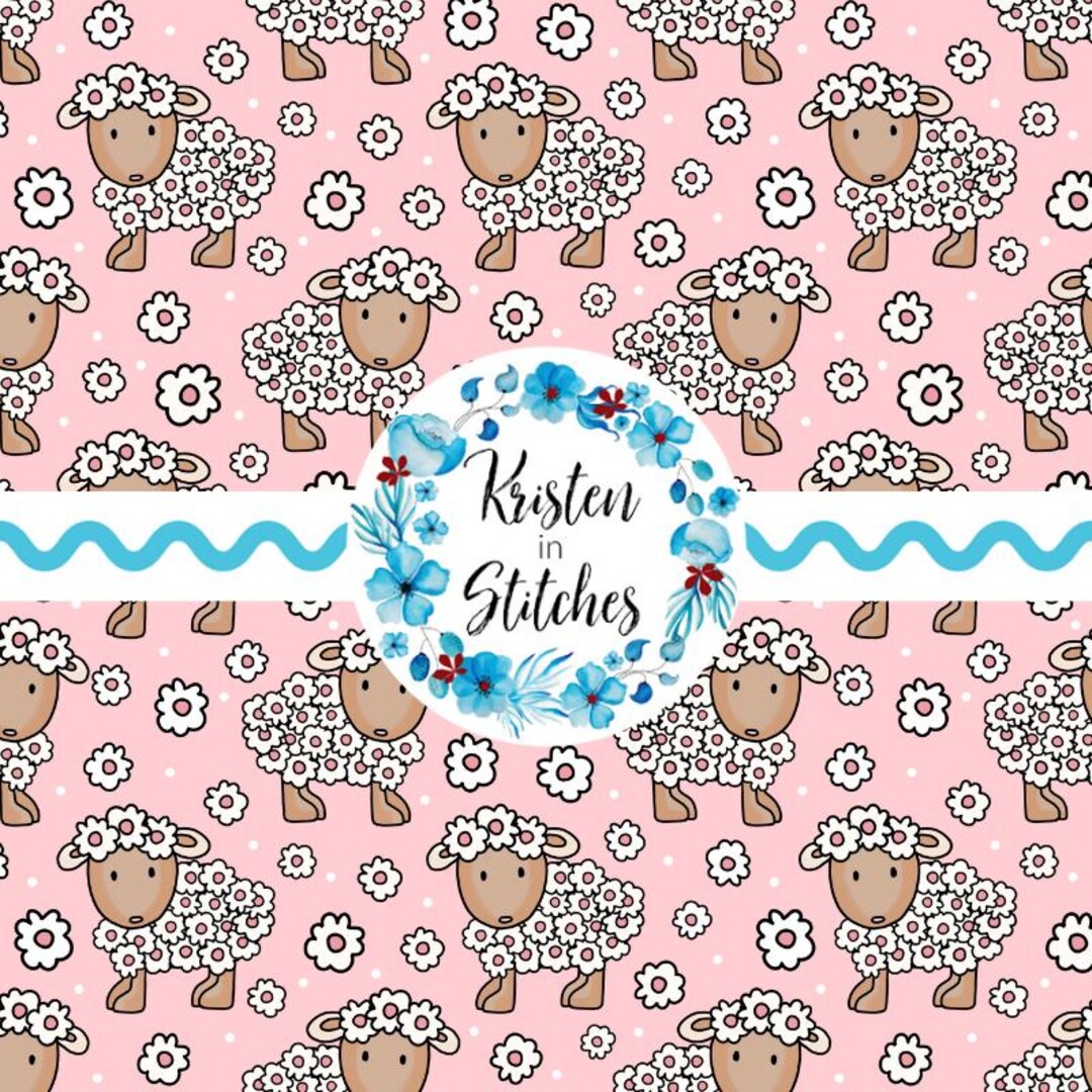 Daisy Flower Sheep Seamless Pattern, Digital PNG File, DIY Printable ...