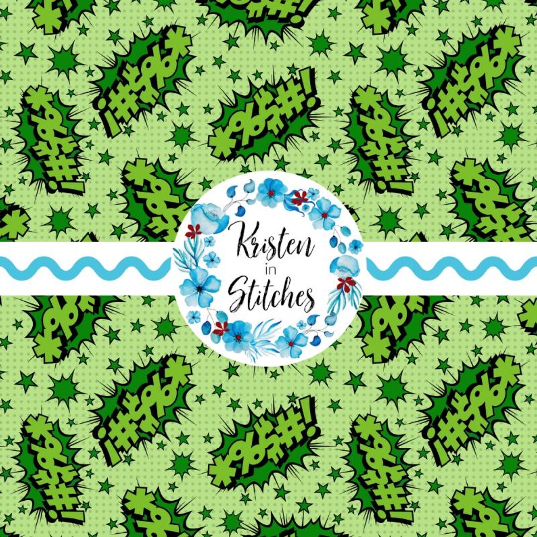 Comic Bubble Expletives Seamless Pattern, Digital File, Instant ...