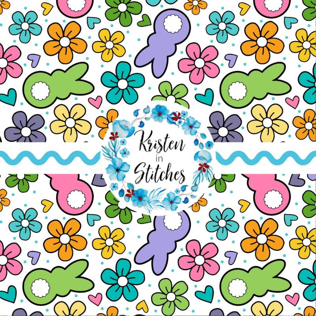 Spring Bunny Butts Seamless Pattern, PNG Digital File, DIY Printable ...