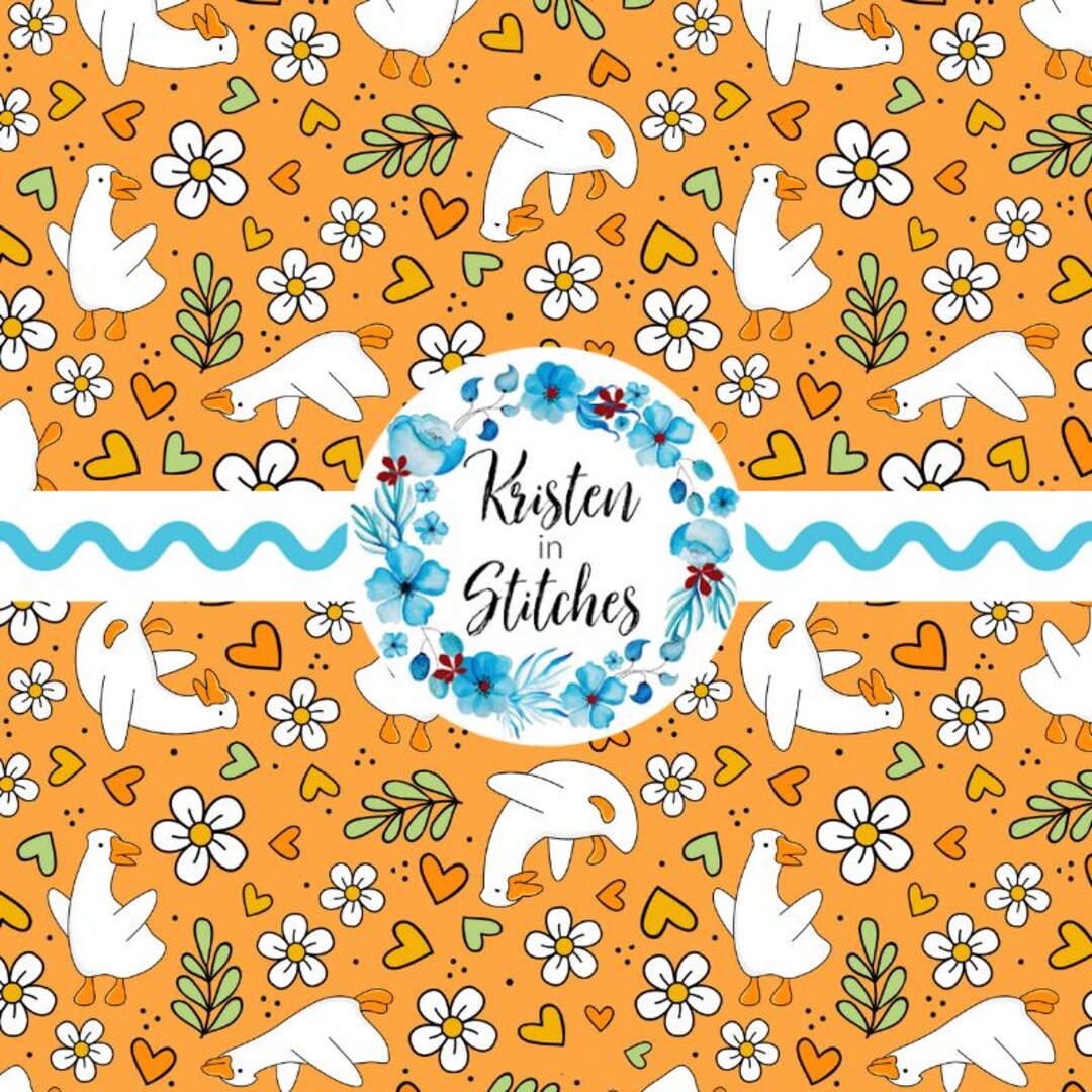 Silly Goose Floral Seamless Pattern, Digital PNG File, DIY Printable ...