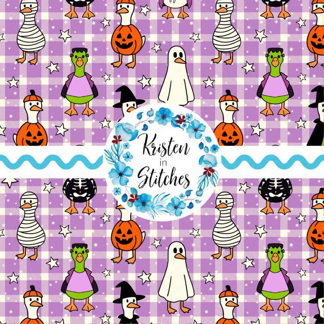 Silly Goose Halloween Seamless Pattern, Digital File, Instant Download ...