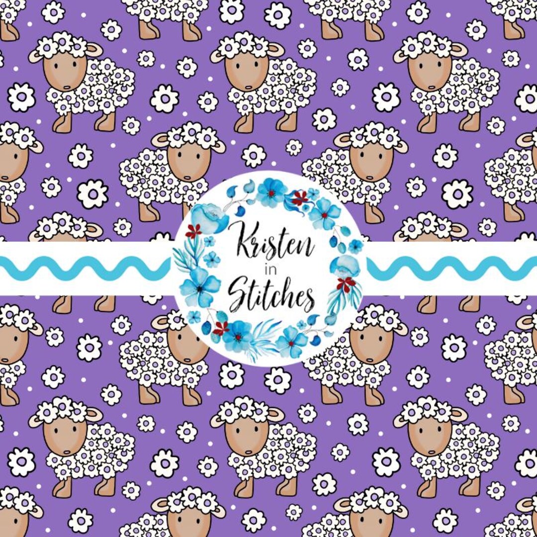 Daisy Flower Sheep Seamless Pattern, Digital PNG File, DIY Printable ...