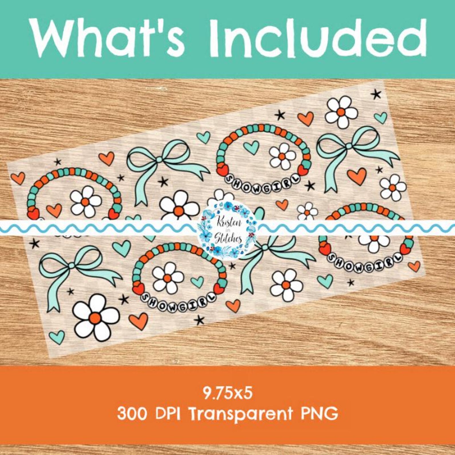 Showgirl Friendship Bracelets 16 Oz Glass Can Wrap, Transparent ...