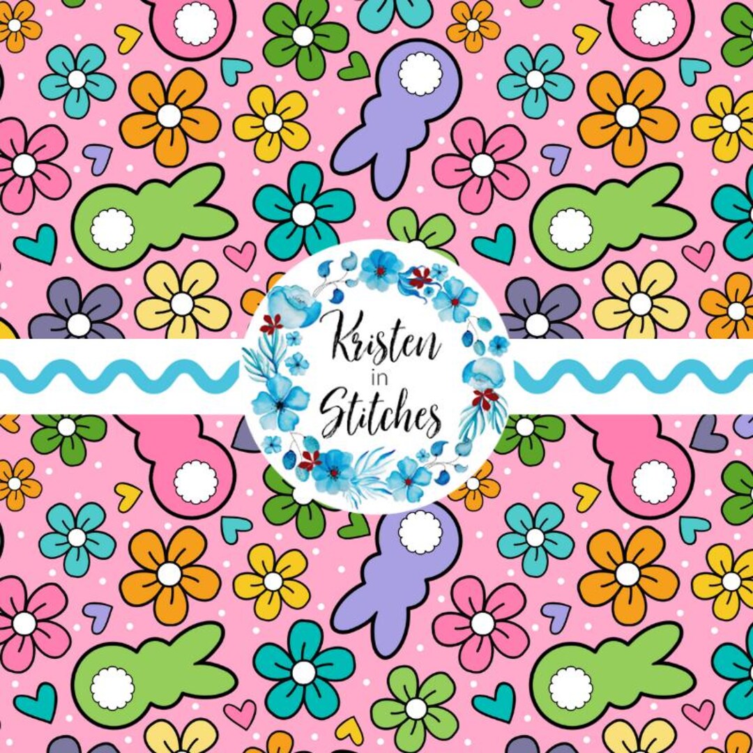 Spring Bunny Butts Seamless Pattern, PNG Digital File, DIY Printable ...