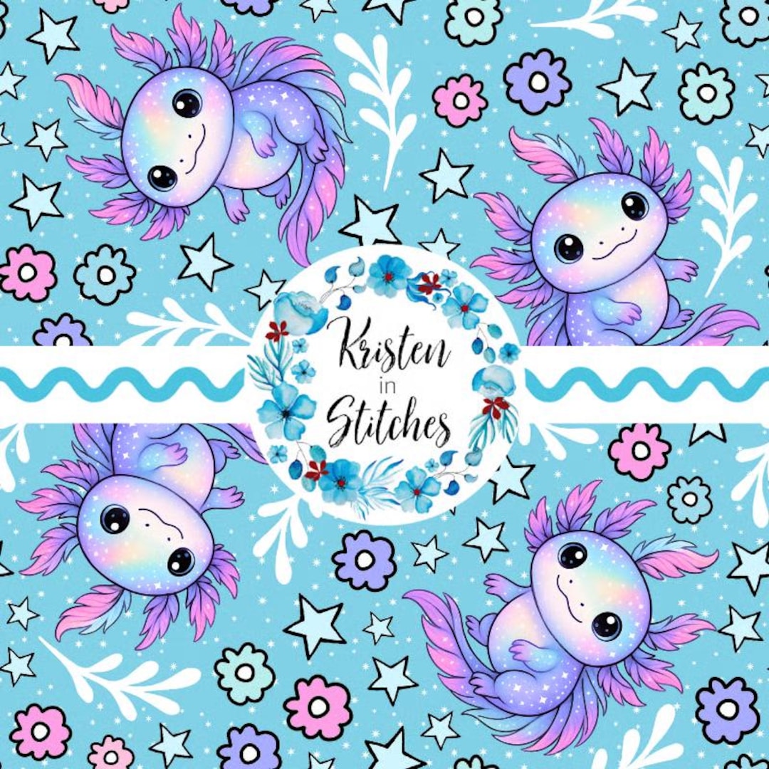 Axolotl Galaxy Seamless Pattern, Digital File, Instant Download ...