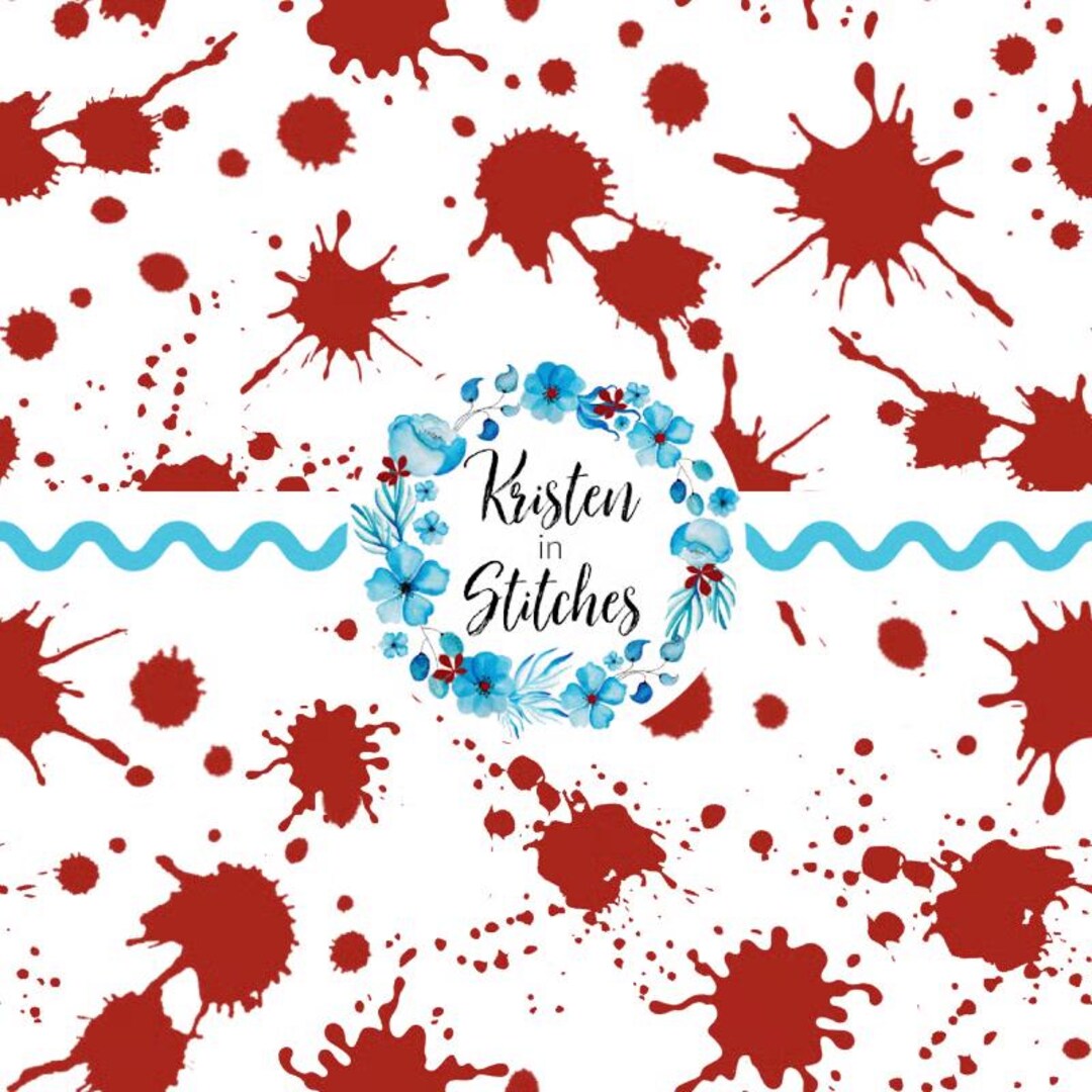 Red Blood Splatters Halloween Seamless Pattern, PNG Digital File, DIY ...