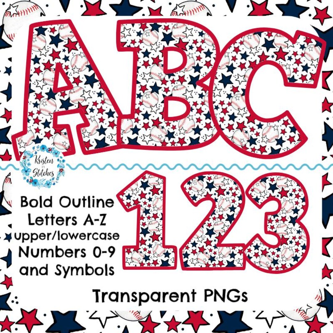 Baseball Alphabet Letters A-Z Numbers 0-9 Symbols, Transparent PNG ...