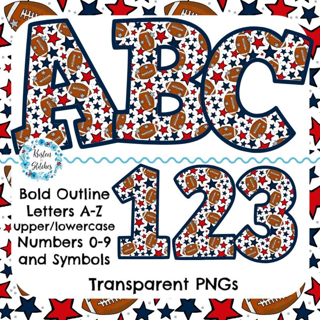 Football Alphabet Letters A-Z Numbers 0-9 Symbols, Transparent PNG ...