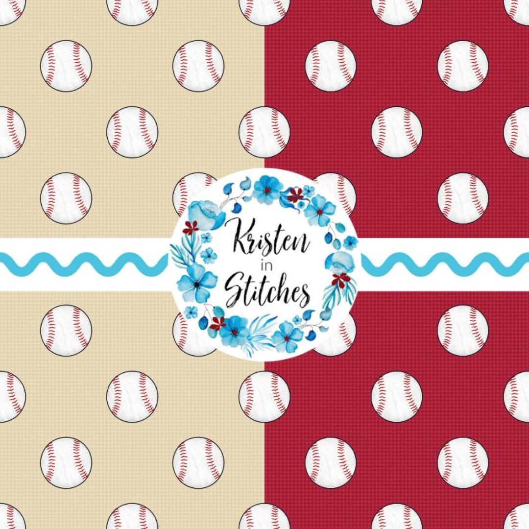 Team Spirit Baseball Seamless Patterns Set of 2, PNG Digital Files, DIY ...