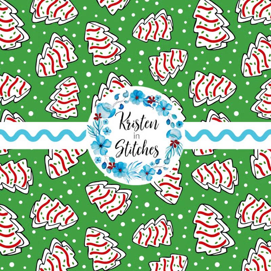 Christmas Tree Snack Cakes Seamless Pattern, Digital File, Instant ...
