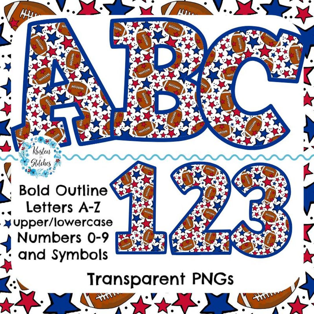 Football Alphabet Letters A-Z Numbers 0-9 Symbols, Transparent PNG ...