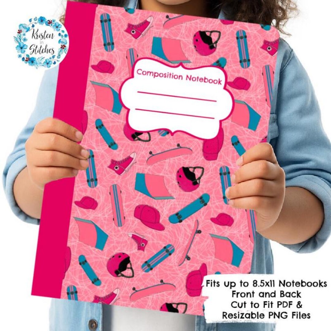 Composition Notebook Cover, Printable Resizable PNG, Back to School ...