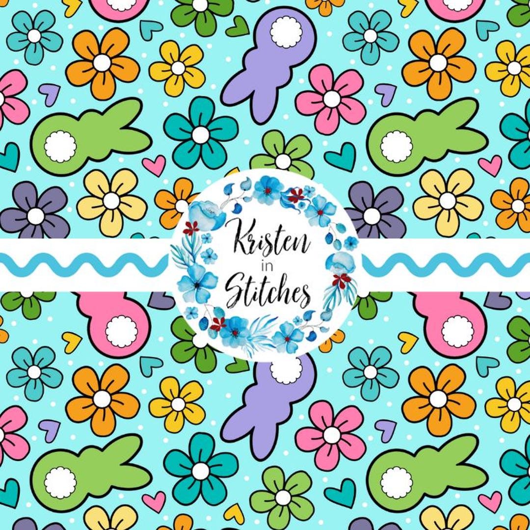 Spring Bunny Butts Seamless Pattern, PNG Digital File, DIY Printable ...