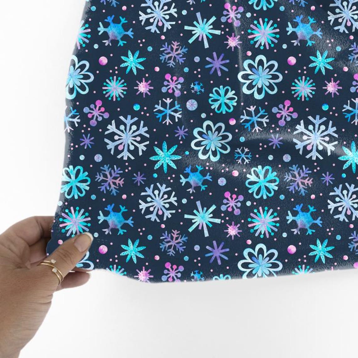 Pretty Winter Snowflakes Seamless Pattern, PNG Digital File, Instant ...