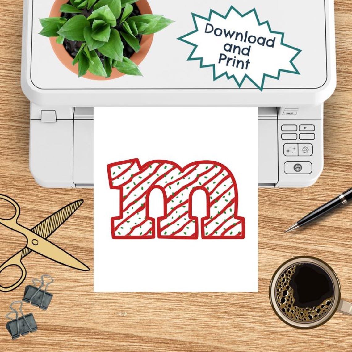 Christmas Tree Snack Cakes Alphabet Letters A-Z Numbers 0-9 Symbols ...