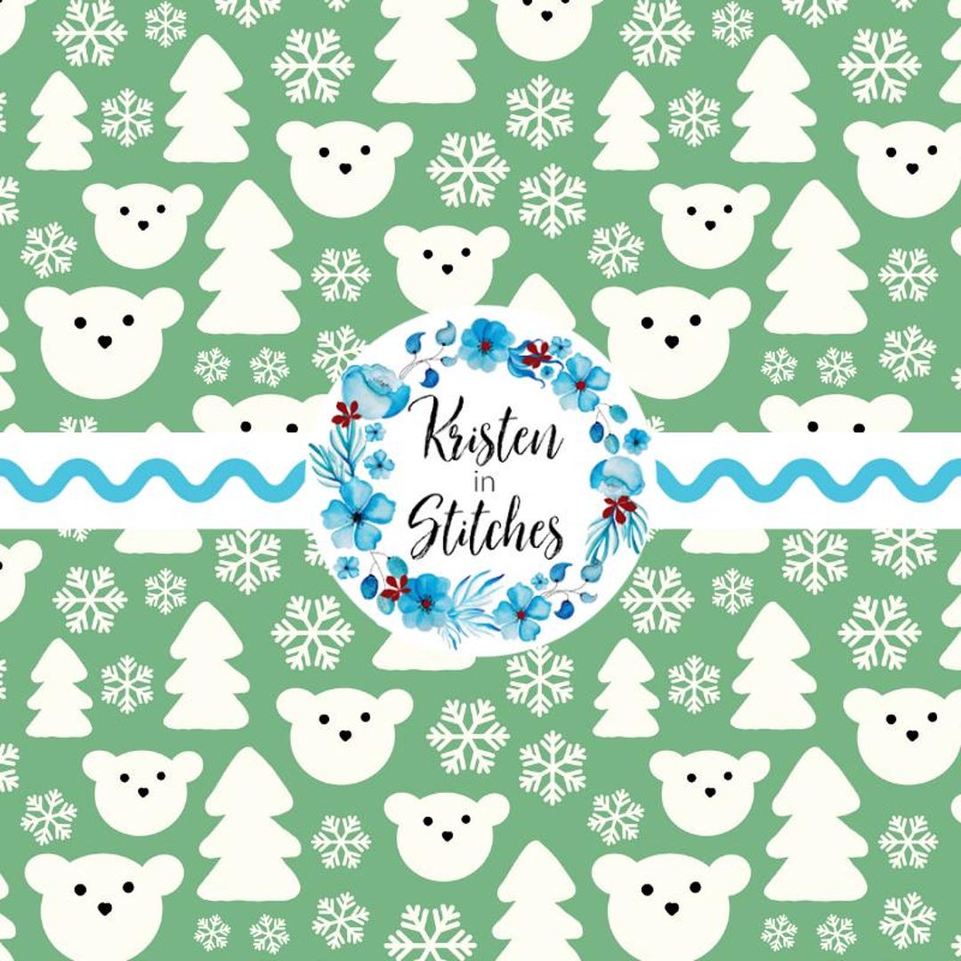 Polar Bear Faces Seamless Pattern, Digital File, Instant Download, DIY ...