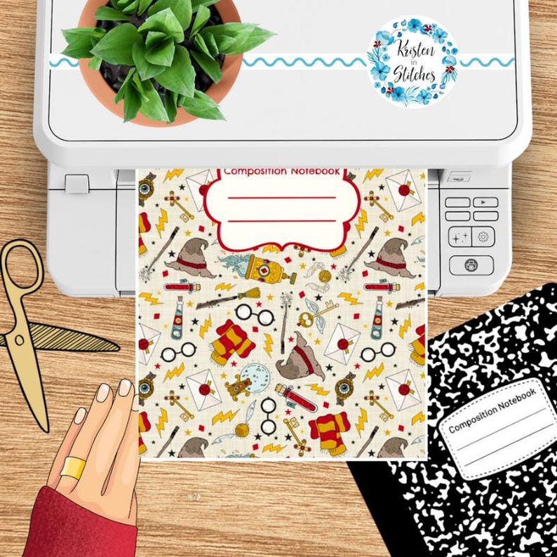 Composition Notebook Cover, Printable Resizable PNG, Back to School ...