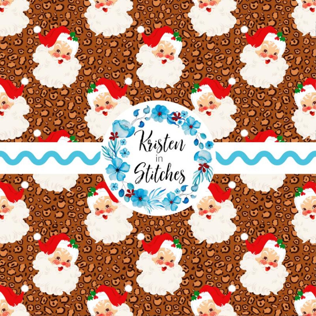 Jolly Santa Claus Christmas Seamless Pattern, Digital File, Instant ...