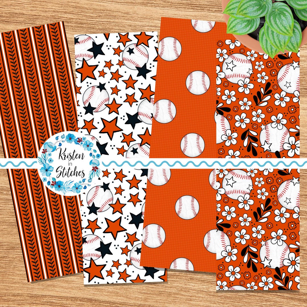 Printable Bookmark Set of 4, Baseball, Digital Instant Download ...