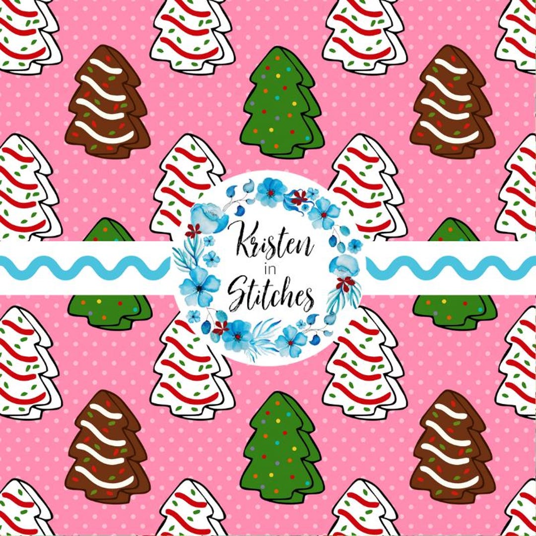 Christmas Tree Snack Cakes Seamless Pattern, Digital File, Instant ...