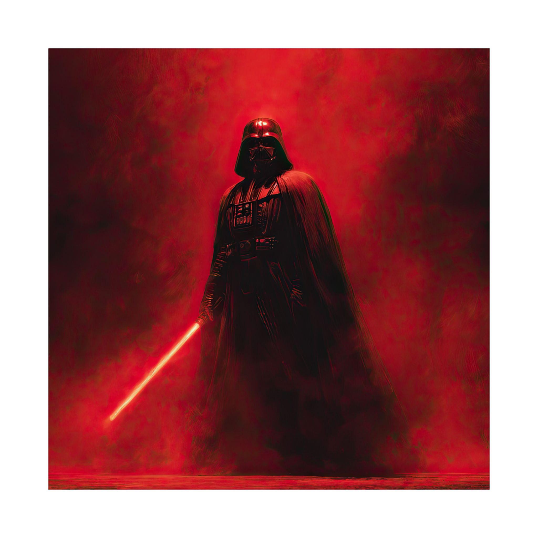 Darth Vader Poster, Sith Red Art Print, Matte Home Decor, Star Wars ...
