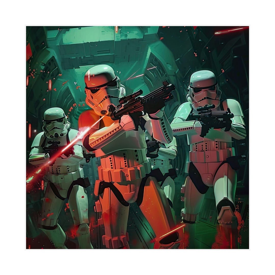 Stormtrooper Hallway, Star Wars, Poster, Sci-fi Decor, Geek Room Wall ...