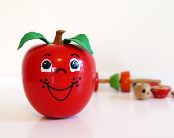 Happy Apple Toy - Vintage - Etsy