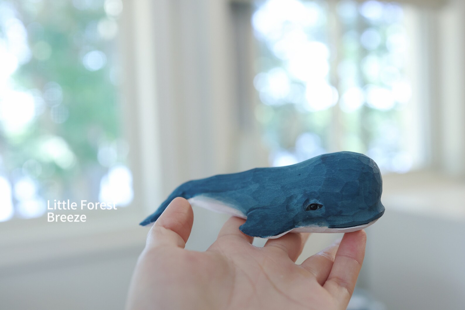 Whale Done！hand-carved Wooden Whale Sculpture - Shelf Decor & Ocean ...