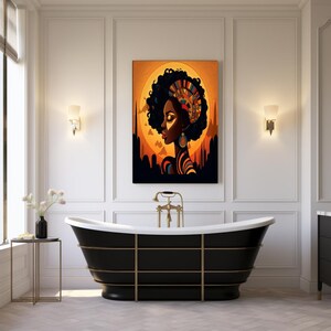 Afrocentric Wall Art, Afro-deco Style Print, African American Art ...