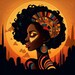 Afrocentric Wall Art, Afro-deco Style Print, African American Art ...
